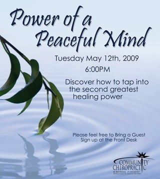 Power Of A Peaceful Mind Poster Final | PDF