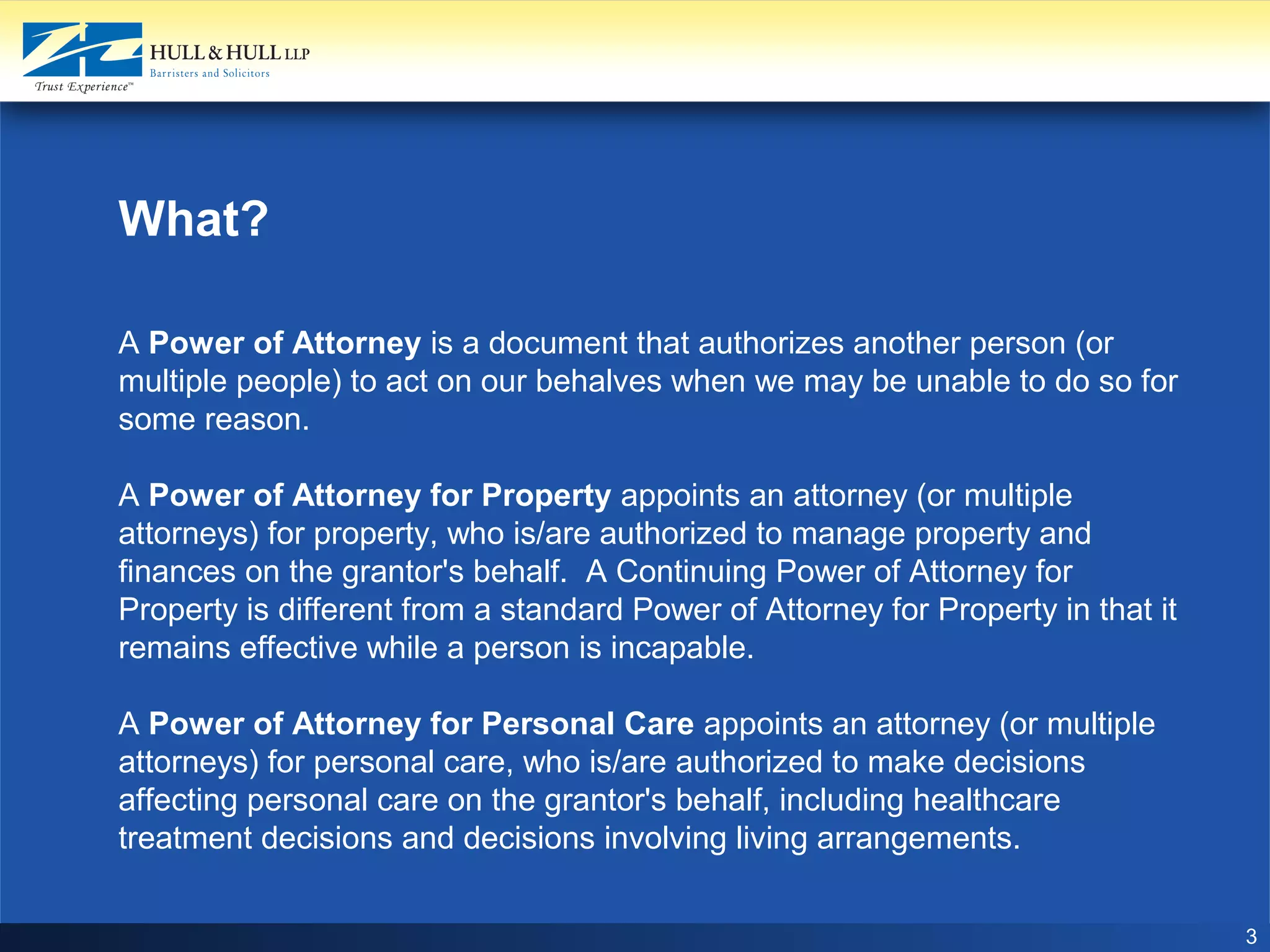 Power of Attorney Basics | PPT