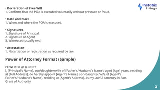 Power of Attorney Format Templates You Need | PPTX