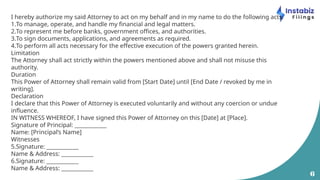 Power of Attorney Format Templates You Need | PPTX