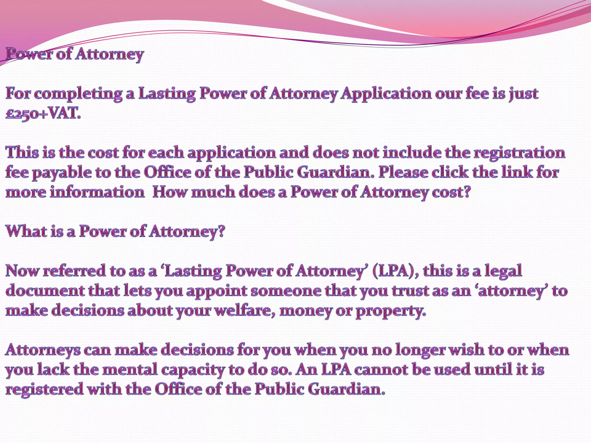Power of attorney solicitors | PPT