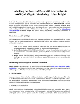 Power of Data with Alternatives to AWS QuickSight Helical Insight.pptx