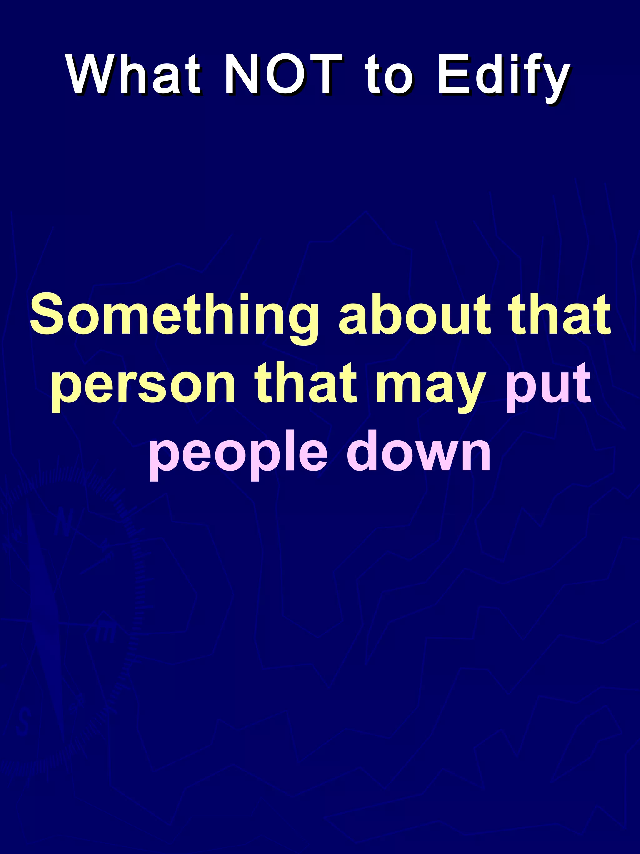 Power of Edification at Work | PPT