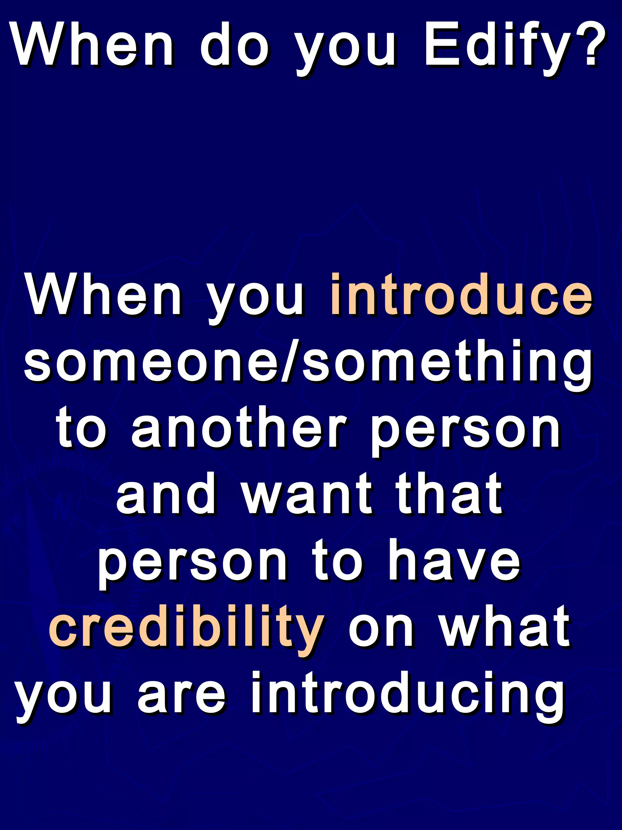 Power of Edification at Work | PPT