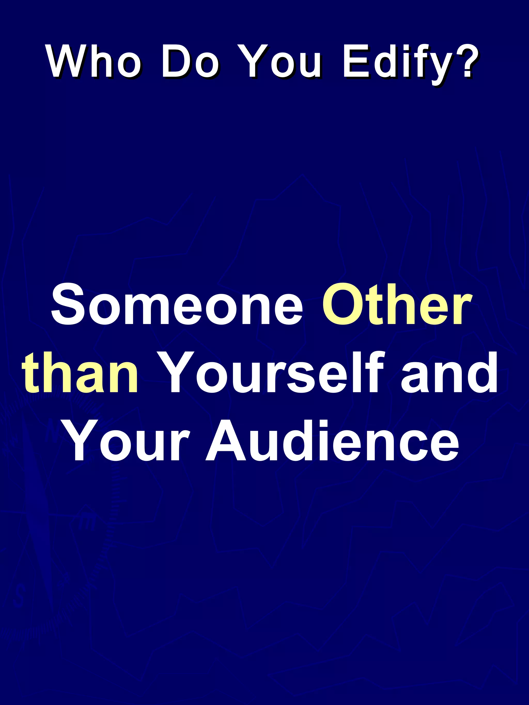 Power of Edification at Work | PPT