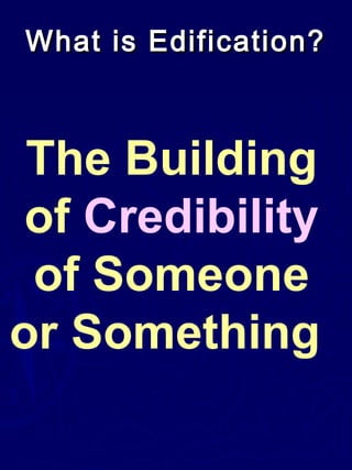 Power of Edification at Work | PPT