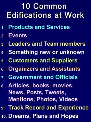 Power of Edification at Work | PPT