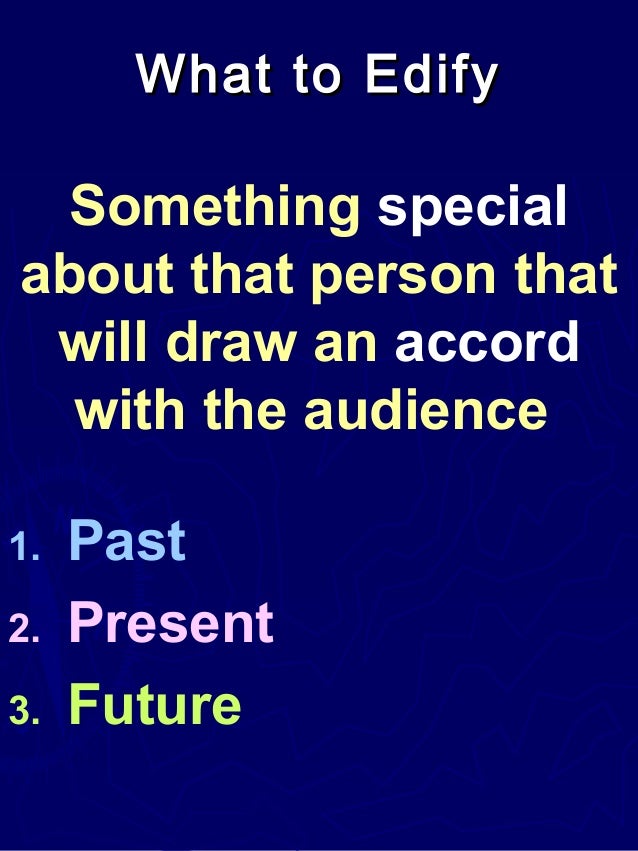 Power of Edification at Work