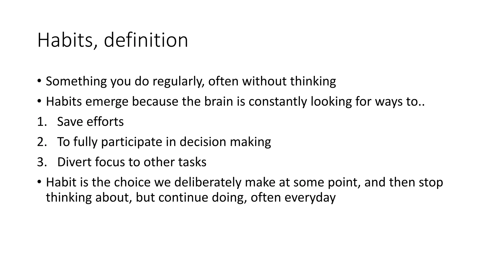 Power of Habits.pptx | Brain and Nervous System Disorders | Diseases ...