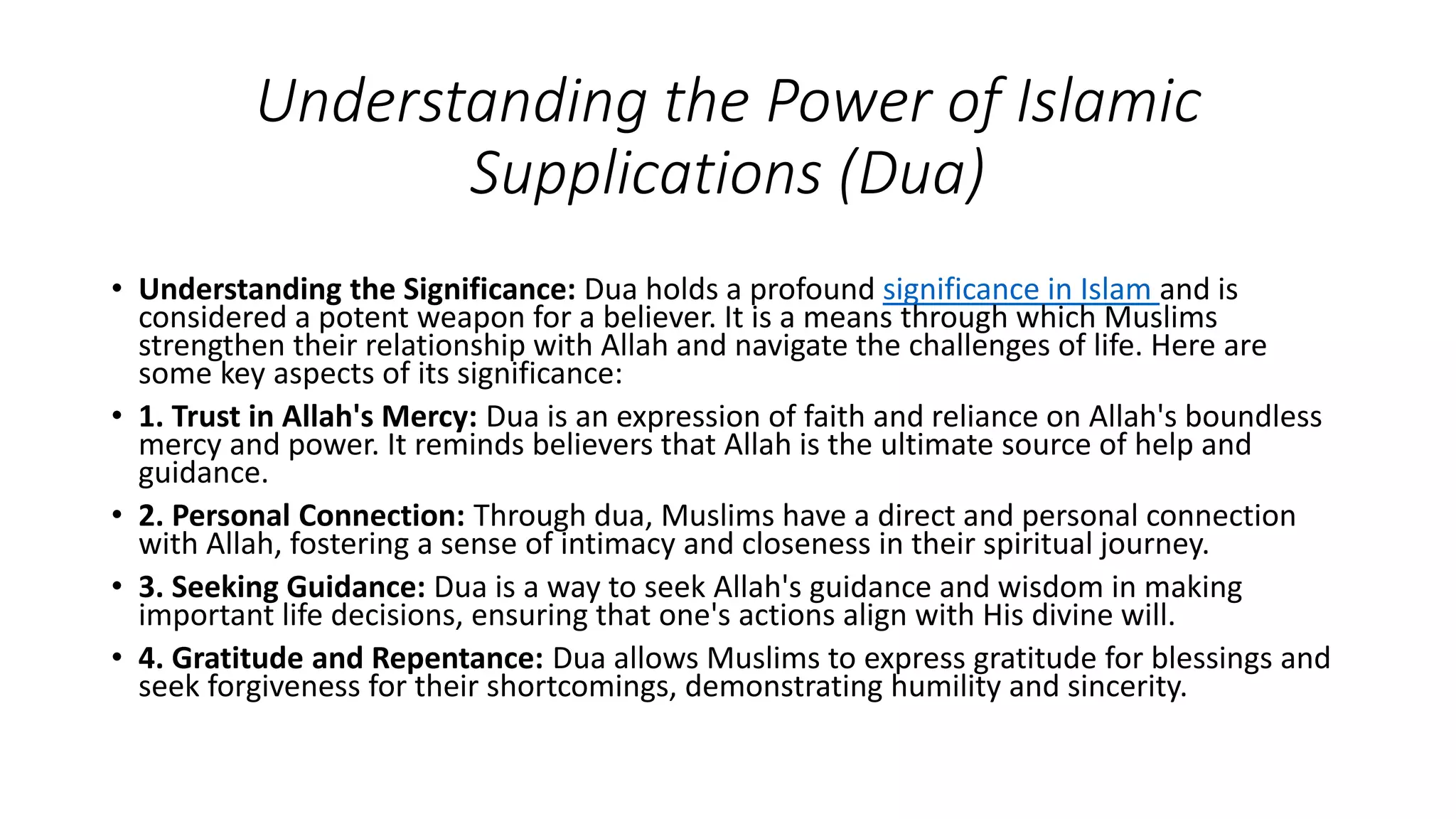 Power of Islamic Supplications (Dua).pptx