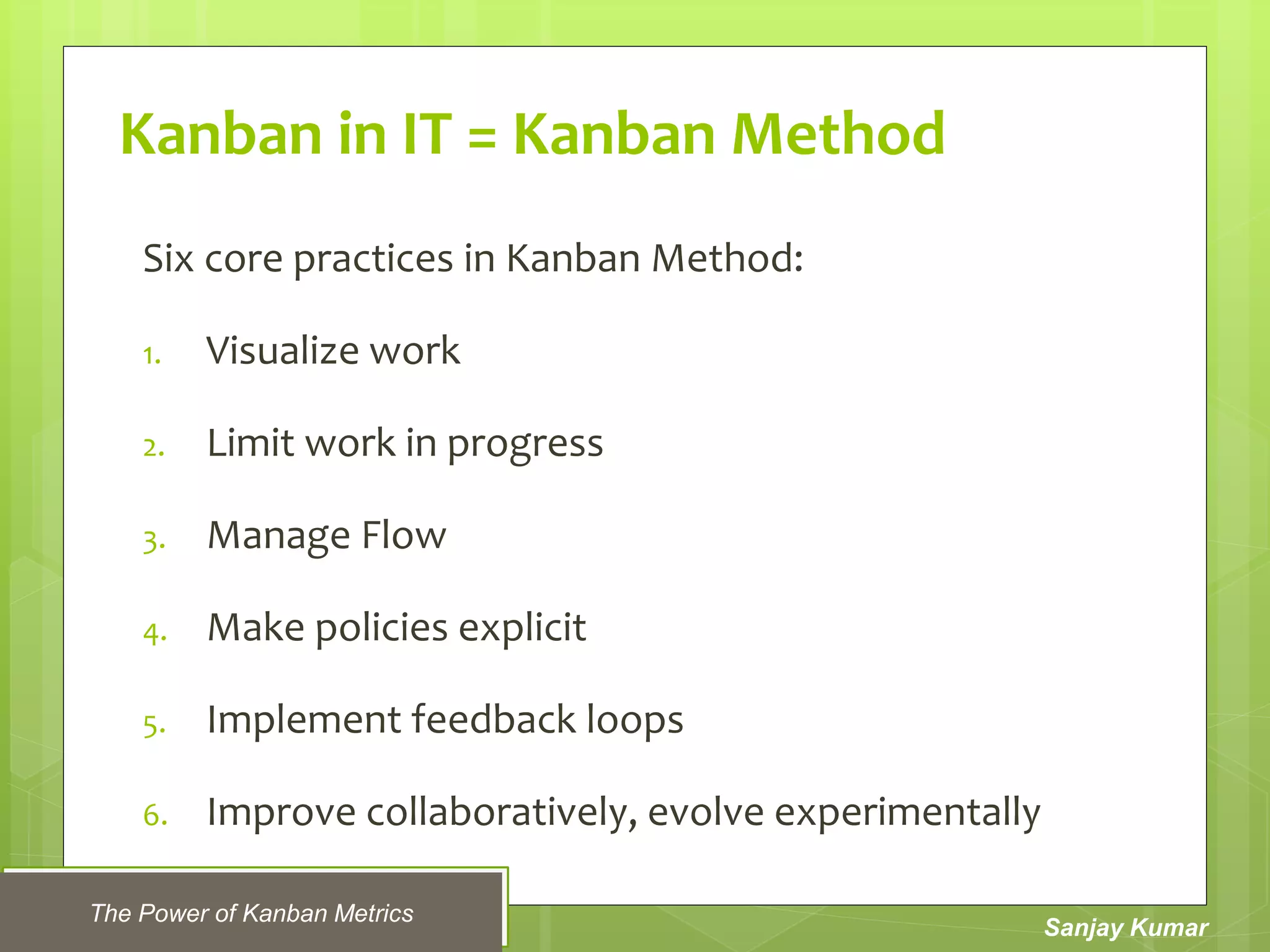 Power of Kanban Metrics | PPTX