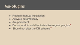 Power of mu plugins | PPT