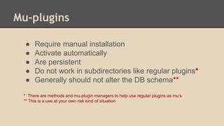 Power of mu plugins | PPT