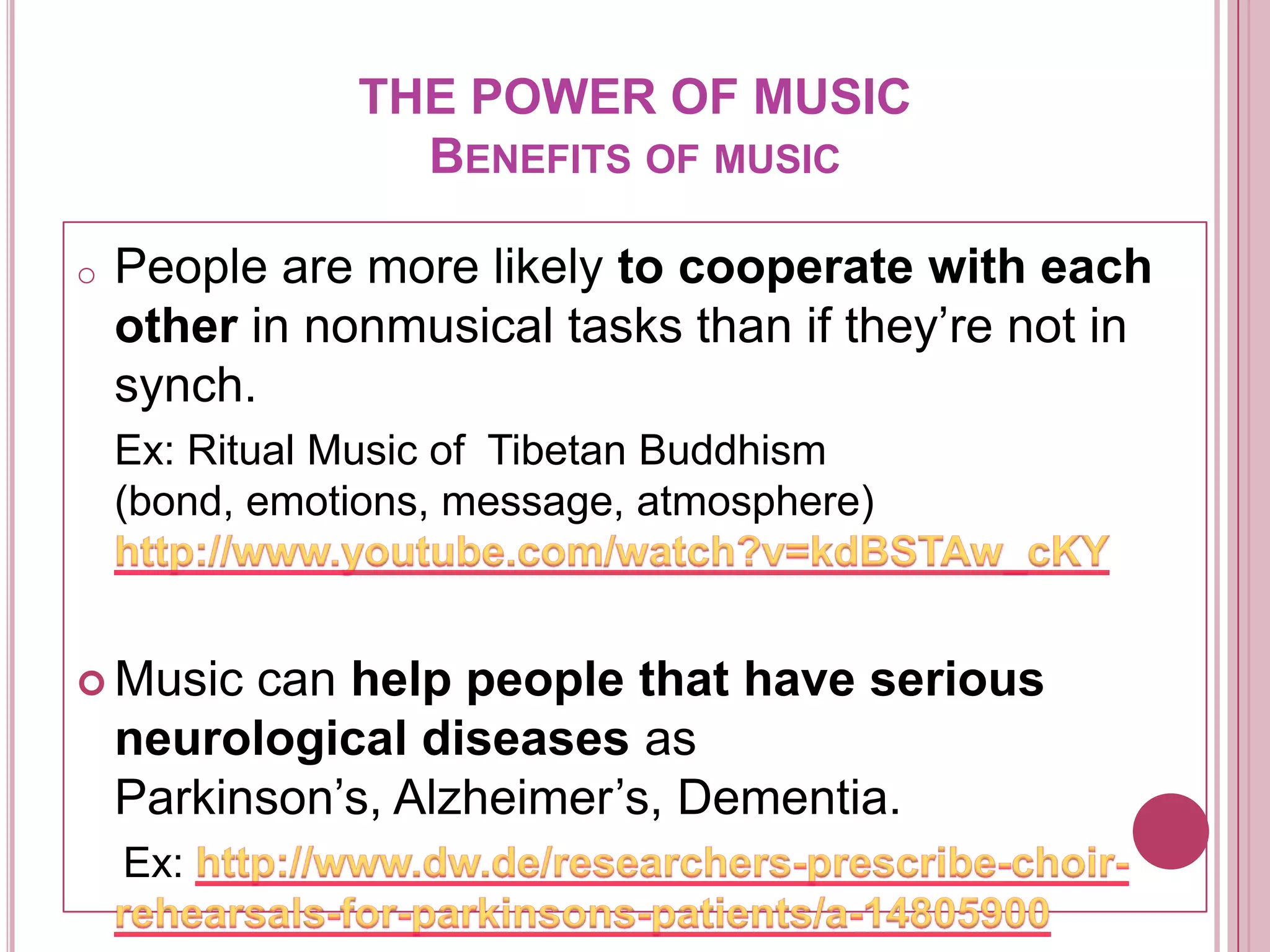 Power of music | PPTX