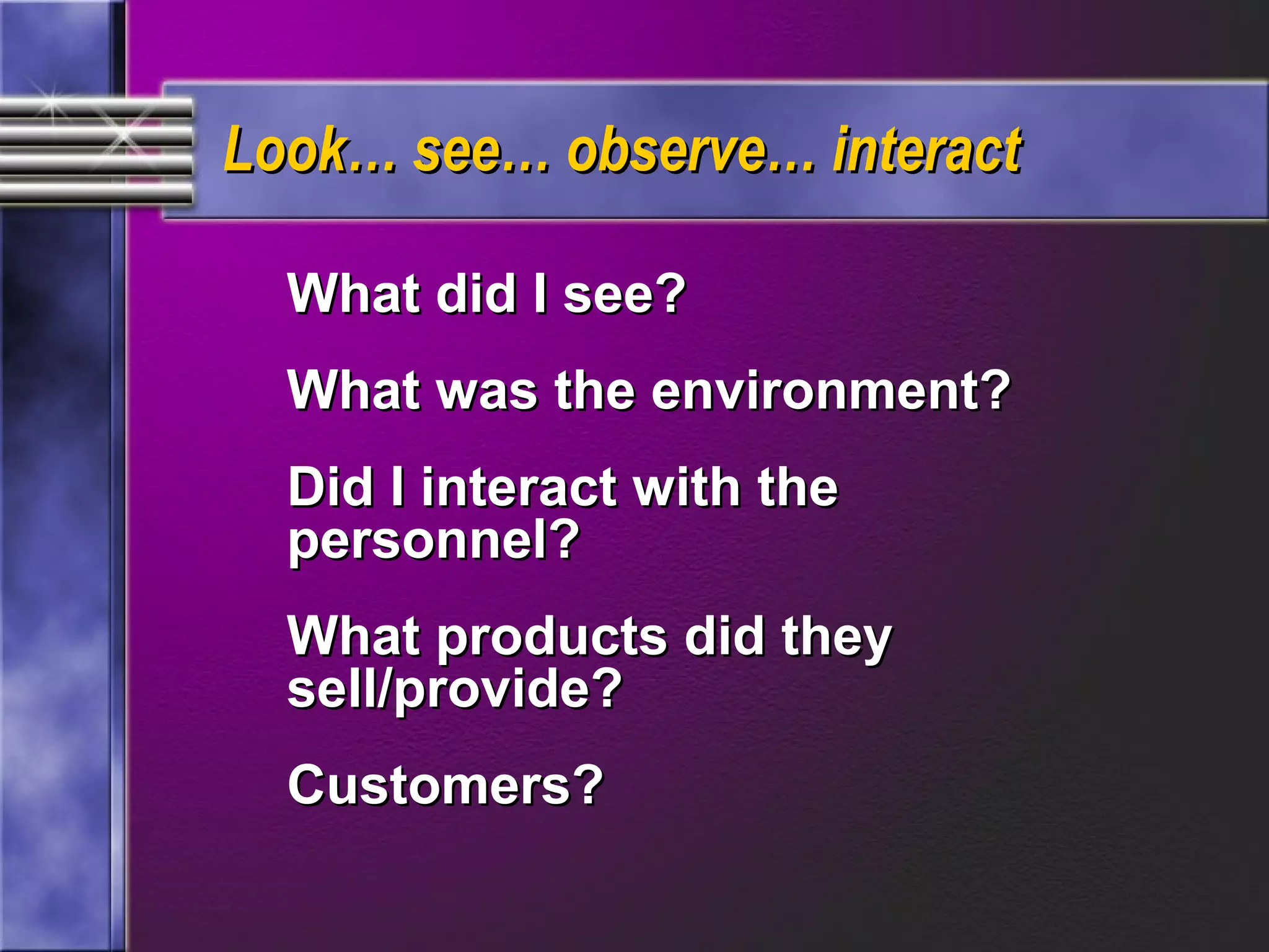 Power of observation | PPT
