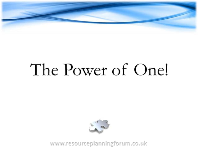 Power of one! | PPTX