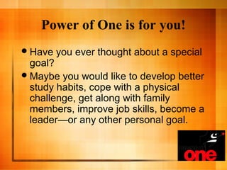 Power of one_basics3 | PPT