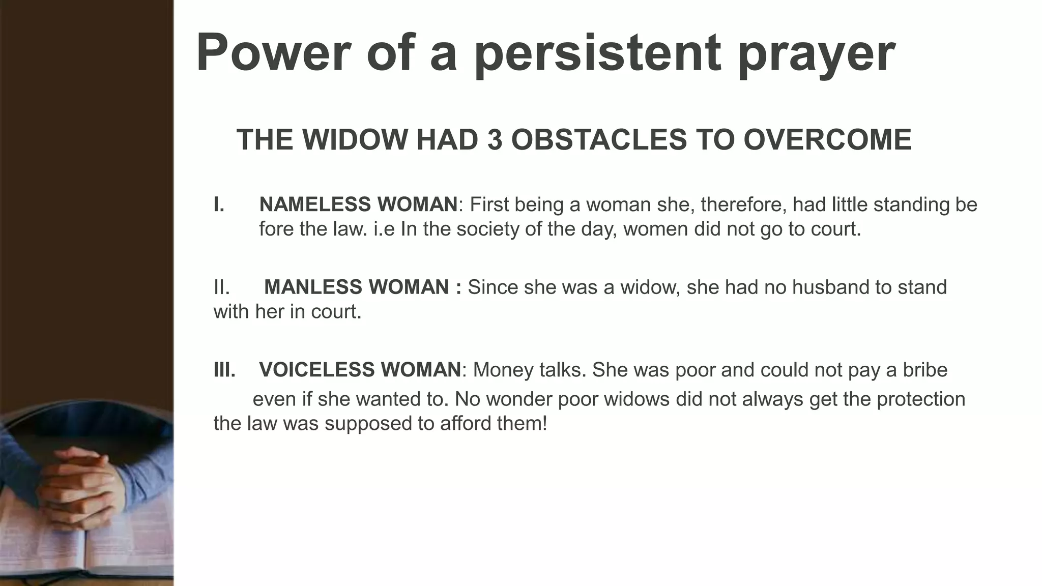 Power of persistent prayer - Sermon | PPT