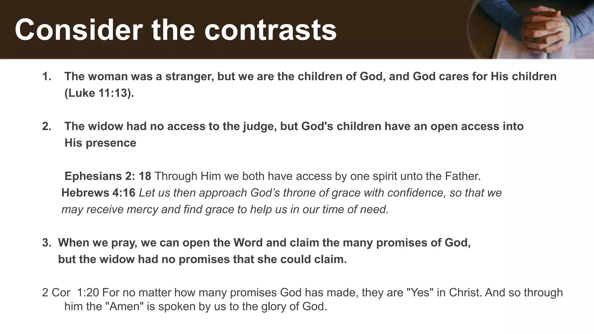 Power of persistent prayer - Sermon | PPT