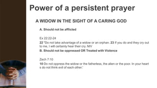 Power of persistent prayer - Sermon | PPT