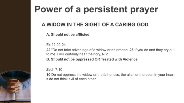 Power of persistent prayer - Sermon | PPT