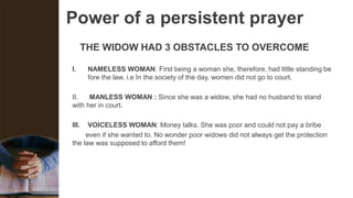 Power of persistent prayer - Sermon | PPT