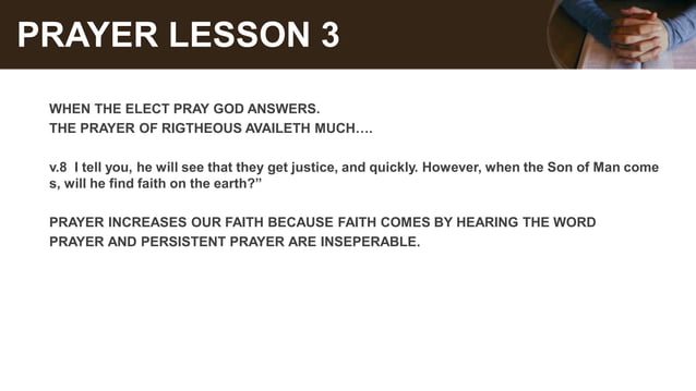 Power of persistent prayer - Sermon | PPT