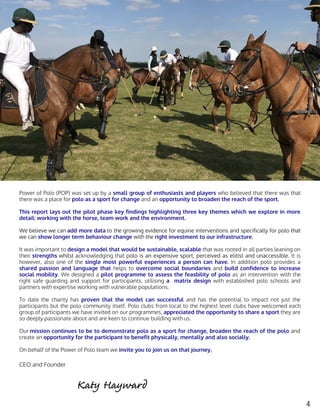 Power of Polo Pilot Phase Report | PDF