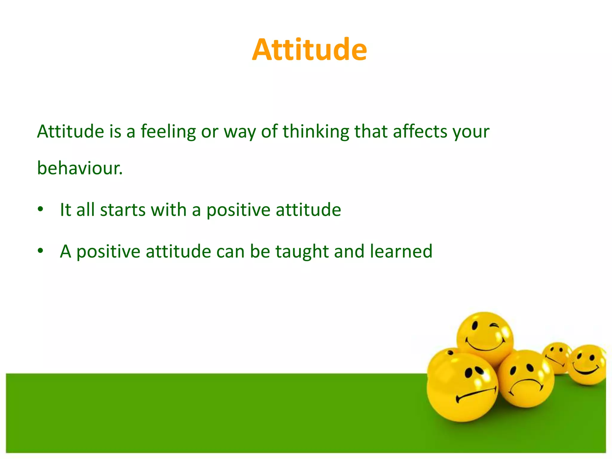 Importance of positive attitude | PPTX