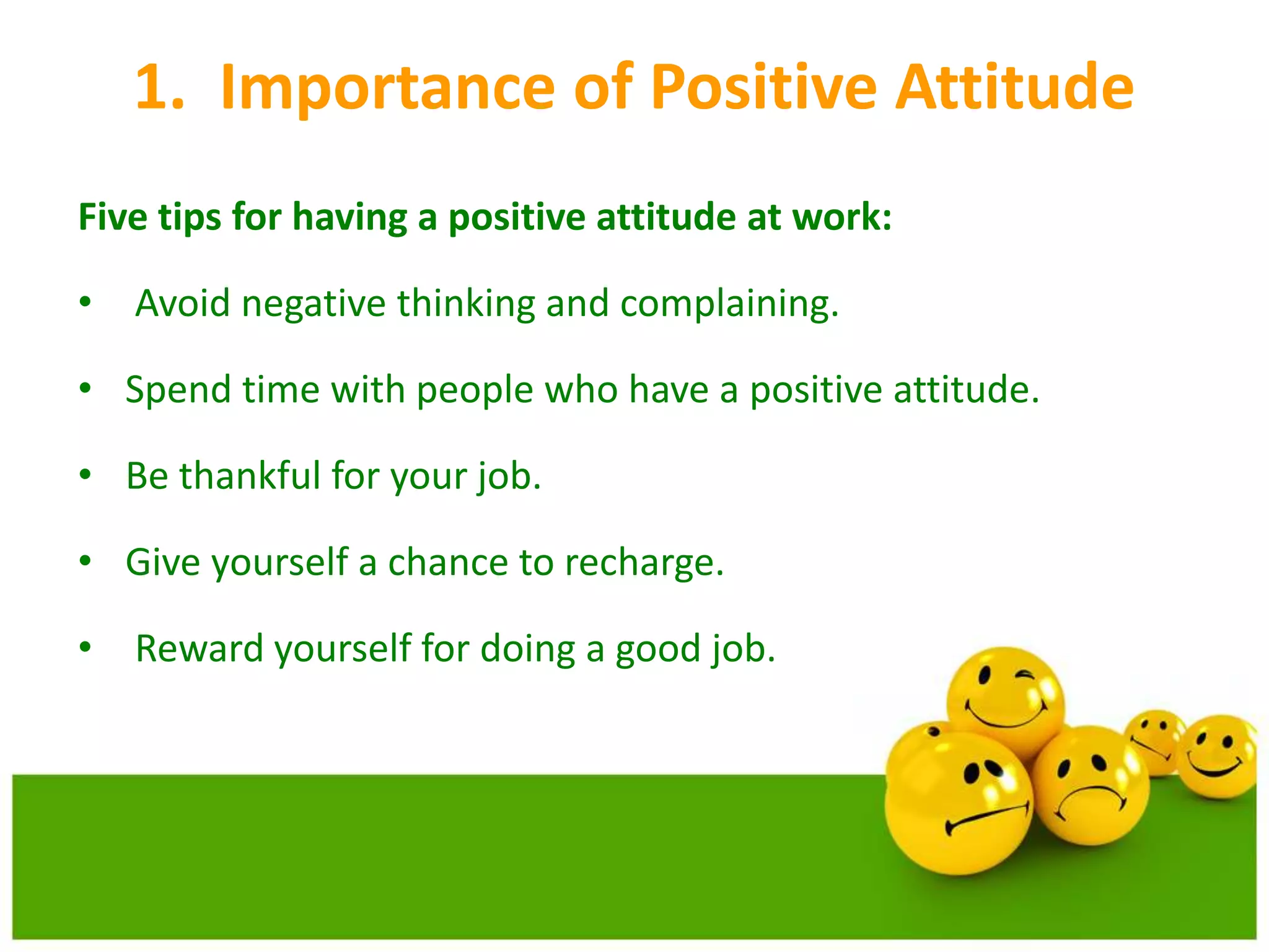 Importance of positive attitude | PPTX