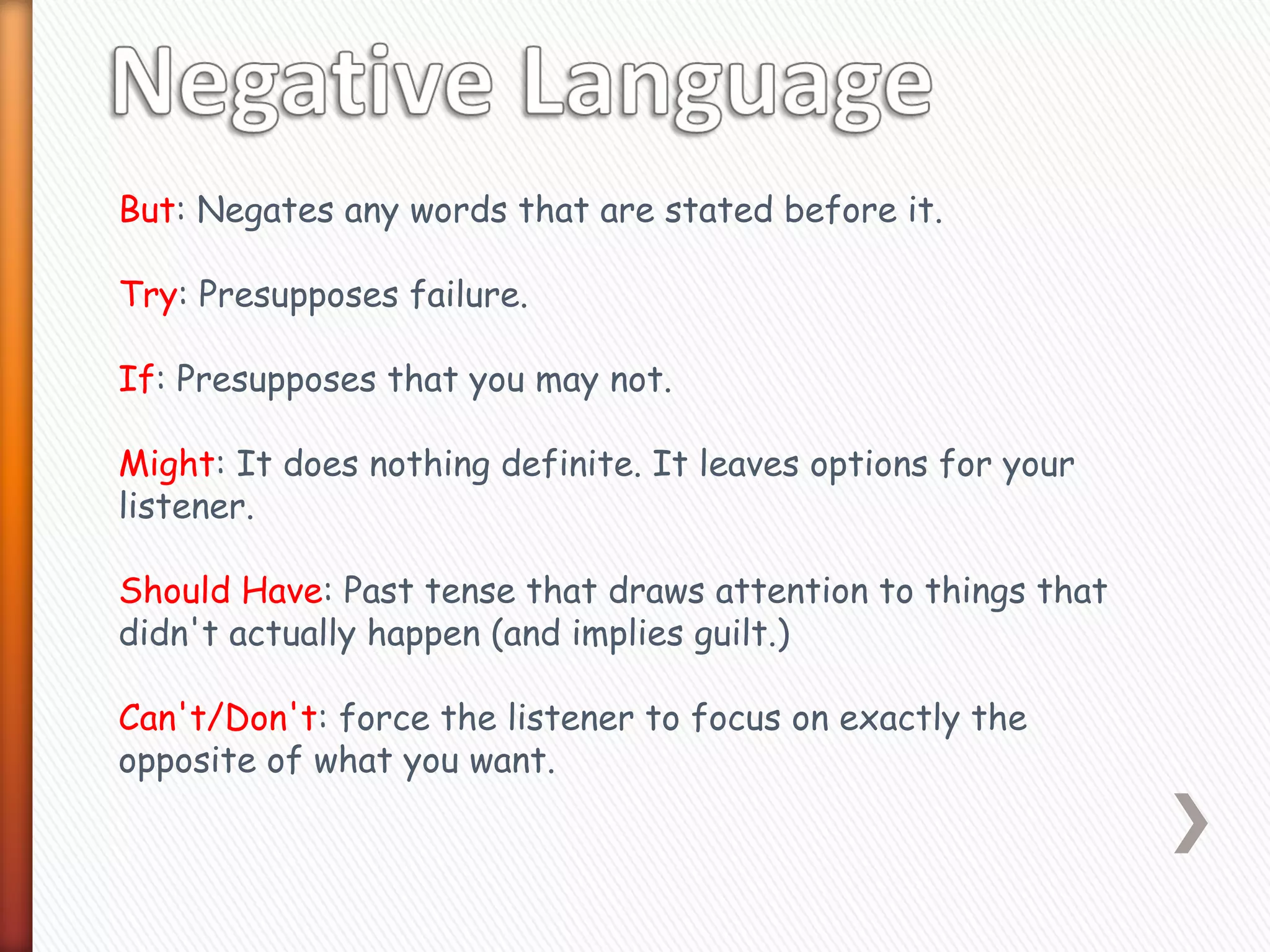 Power of positive language | PPS
