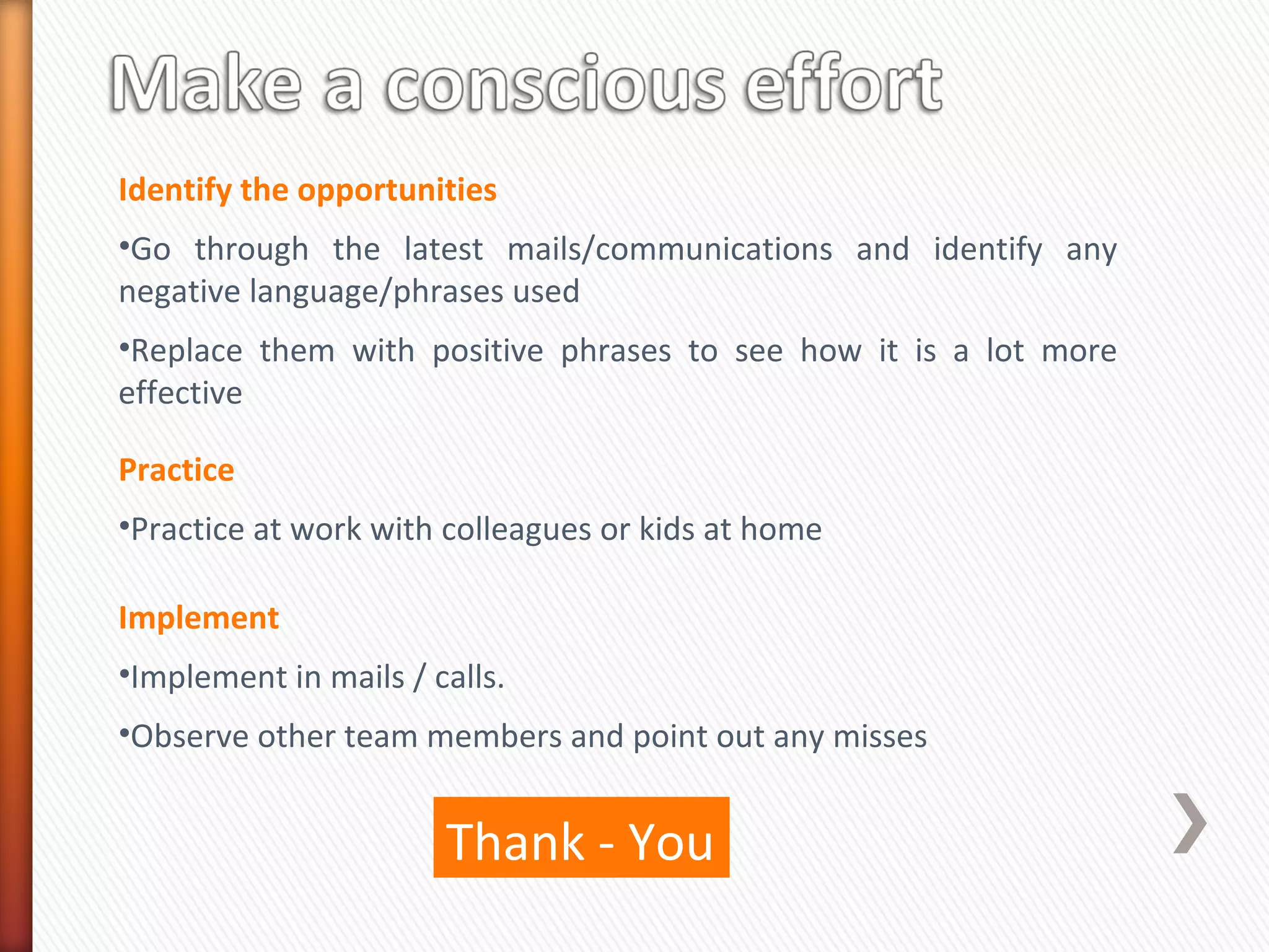 Power of positive language | PPS