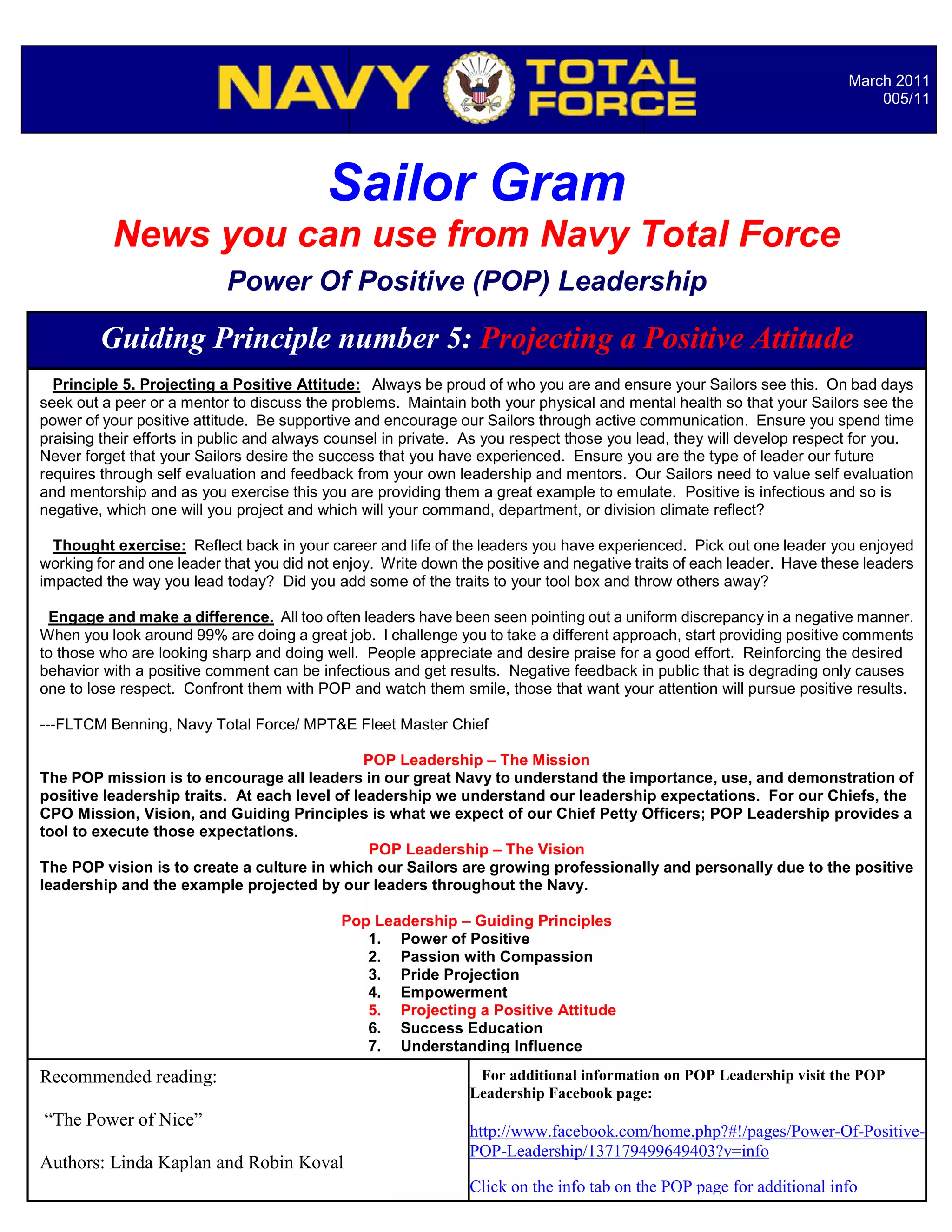 Power of positive leadership handbook | PDF