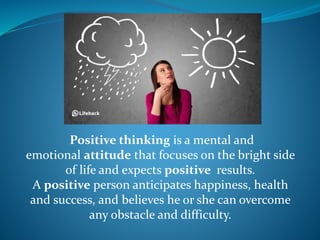 Power of positive thinking | PPTX