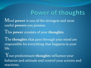 Power of positive thinking | PPTX