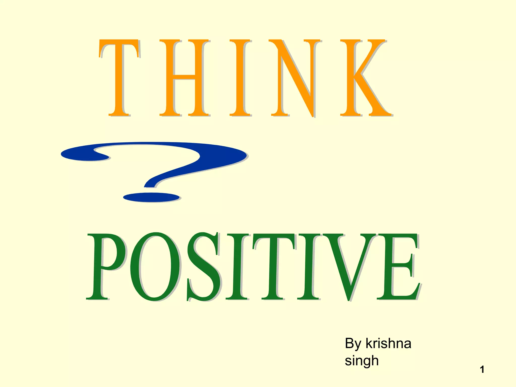 Power of positive thinking | PPT