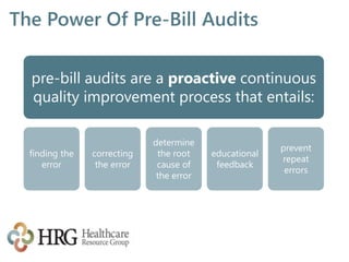 Power Of Pre-Bill Audits | PPTX