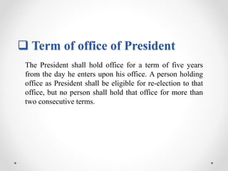 Power of president under 1973 constitution | PPTX