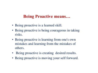 Power Of Proactiveness | PPTX