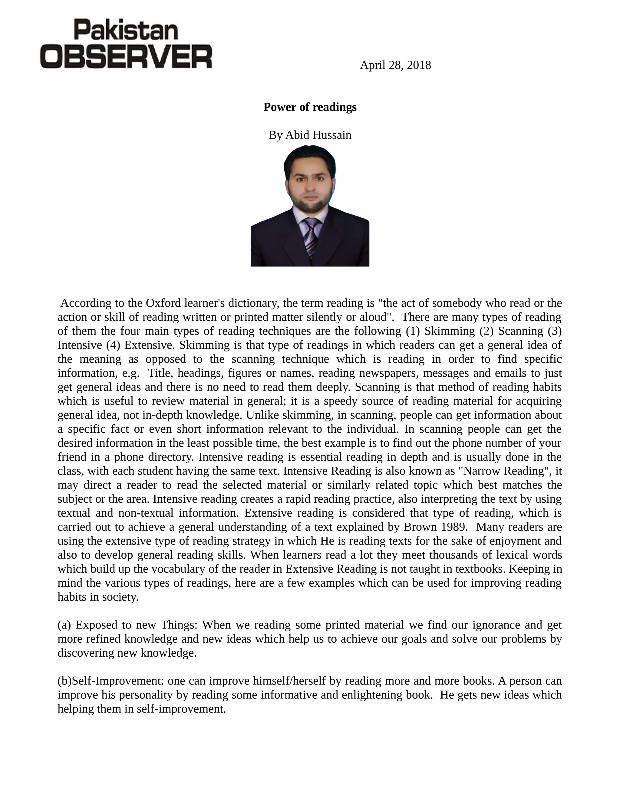 The Power of reading | PDF