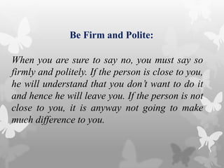 Power of saying 'no' | PPTX