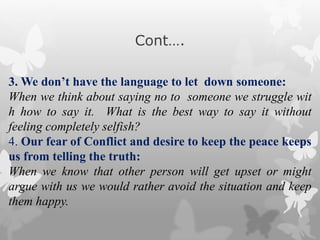 Power of saying 'no' | PPTX