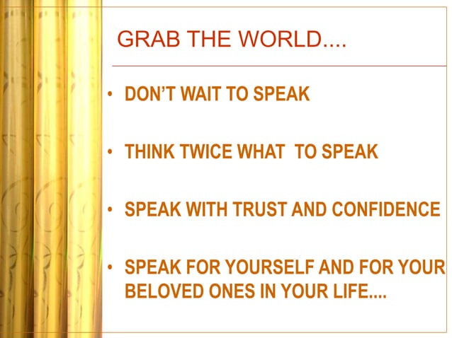 Power of speech | PPTX