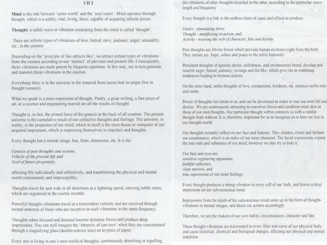 Power Of Thoughts | PPT