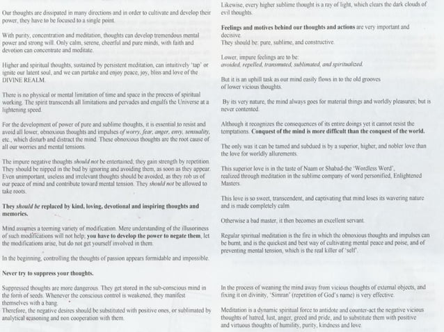 Power Of Thoughts | PPT