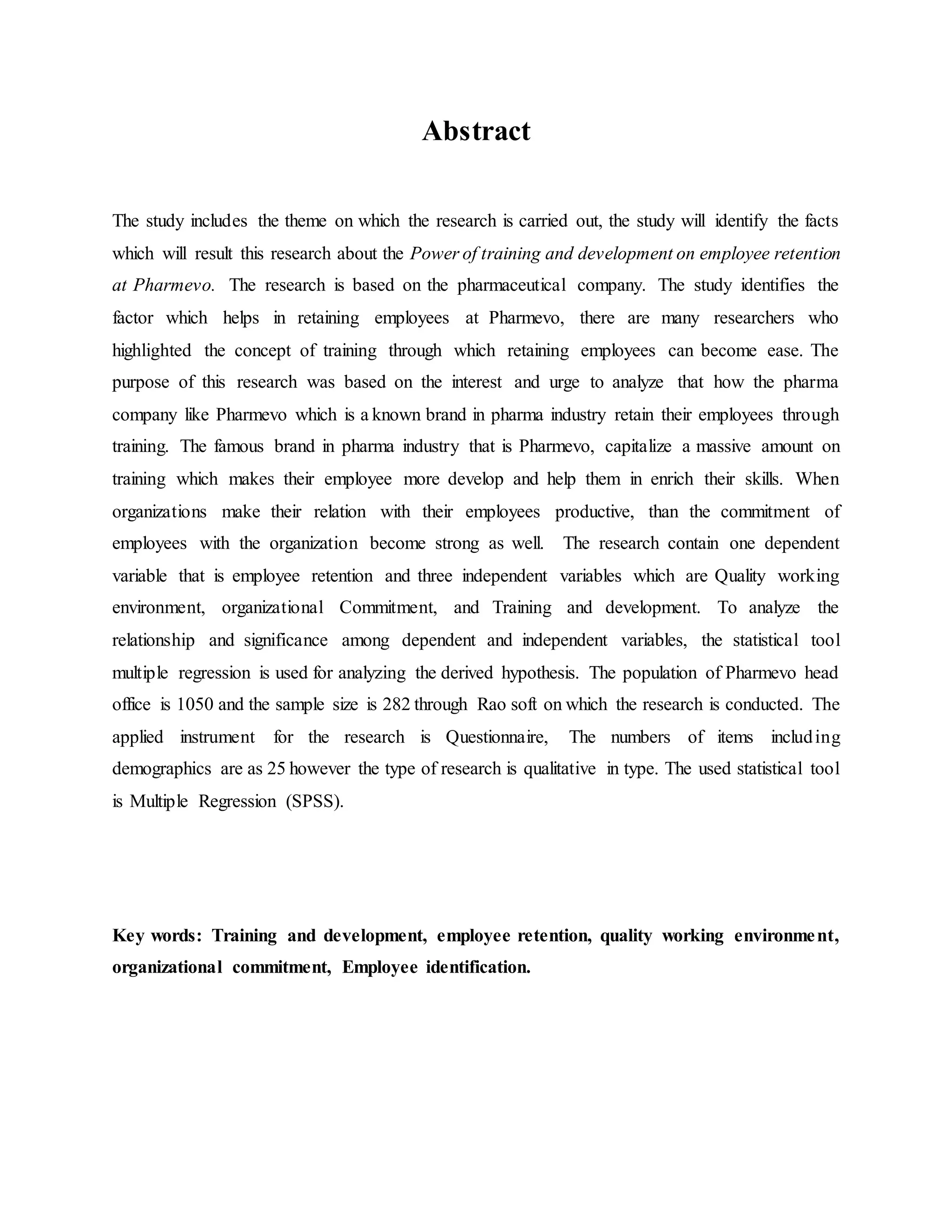 Power of training and development on employee retention (abstract) sir ...