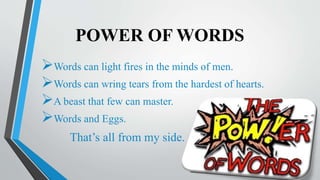 Power of words | PPT
