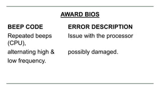 POWER ON SELF-TEST (POST)/ERROR BEEP CODES.pptx