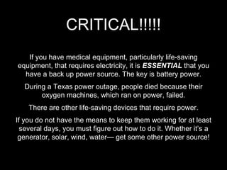 Preparing For, What To Do During and Surviving a Power Outage | PPTX