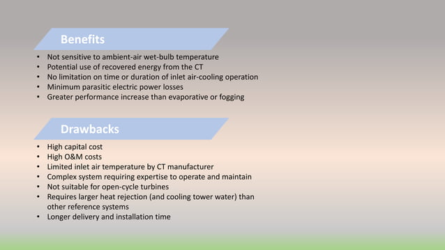 Turbine Inlet Air Cooling (TIAC) - Case Studies - Economics - Performance - Climate | PDF